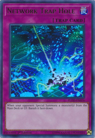 YuGiOh Flames of Destruction Single Card Ultra Rare Network Trap Hole ...