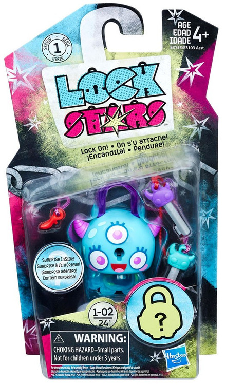 Lock Stars Series 1 Horned Teal Monster Figure Hasbro Toys - ToyWiz