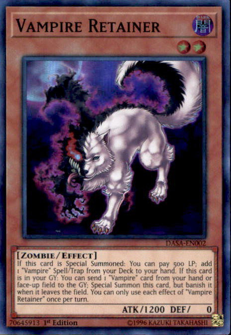 YuGiOh Dark Saviors Single Card Super Rare Vampire Retainer DASA-EN002 ...