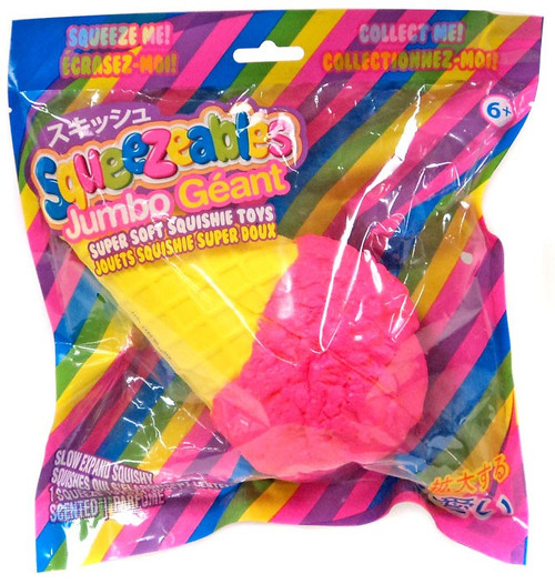 Squeezeables Jumbo Pink Ice Cream Cone 7 Squeeze Toy License to Play ...