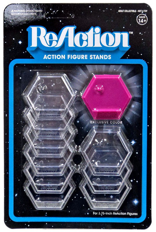 ReAction Inside Voice Action Figure Stand 10-Pack Pink Super7 - ToyWiz