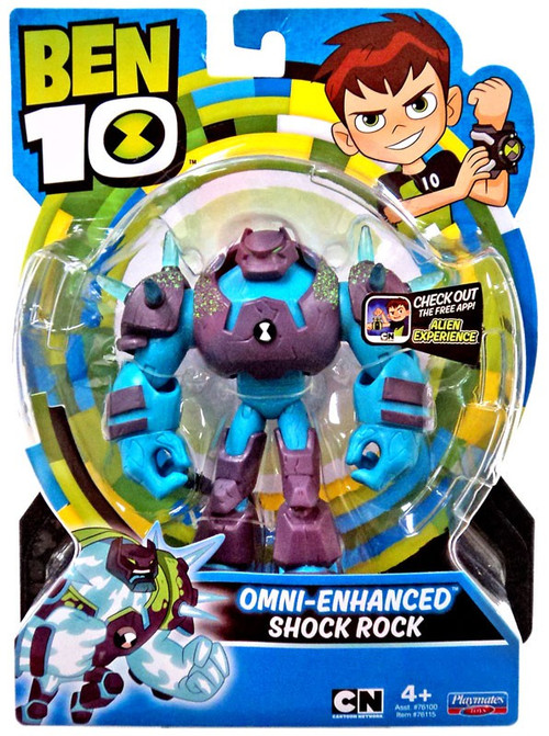 Ben 10 Basic Omni-Enhanced Shock Rock 5 Action Figure Playmates - ToyWiz