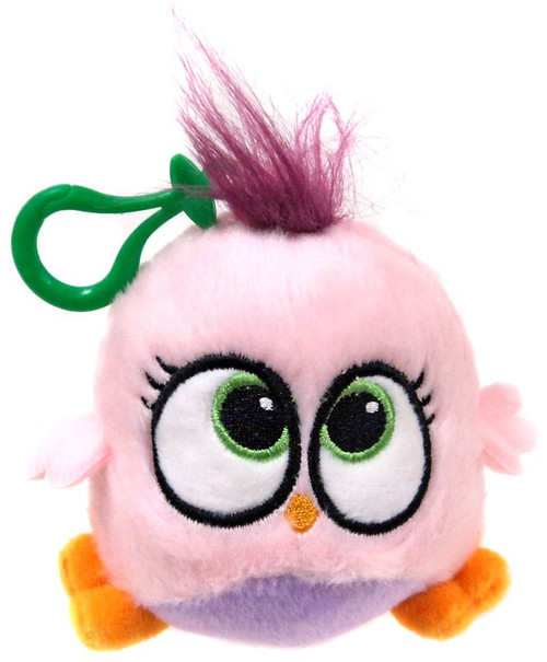 Angry Birds Hatchlings Pink Purple 4 Plush Clip On Bulls i Toy - ToyWiz