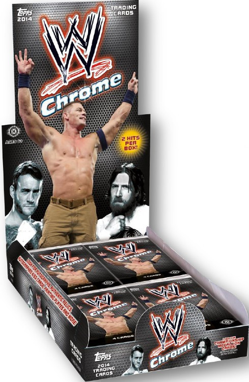 WWE Wrestling Topps 2014 Chrome Trading Card Box 24 Packs - ToyWiz