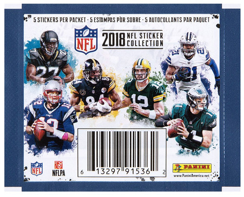 NFL Panini 2018 Football Sticker Collection Pack 5 Stickers - ToyWiz