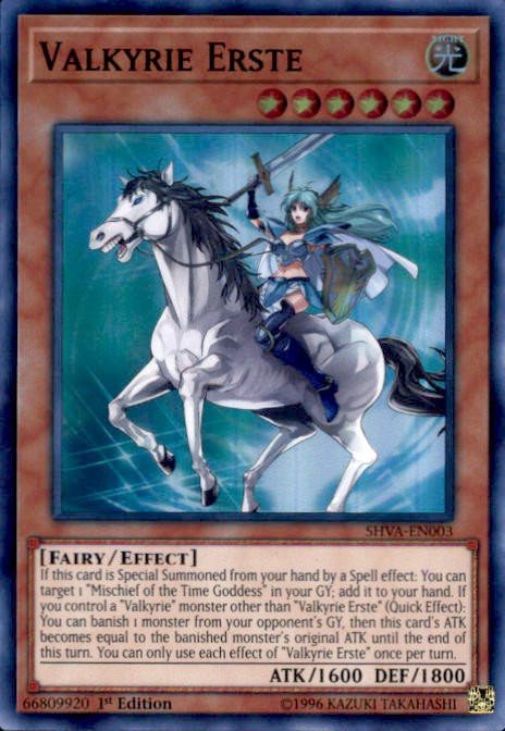 YuGiOh Shadows over Valhalla Single Card Super Rare Valkyrie Erste SHVA ...