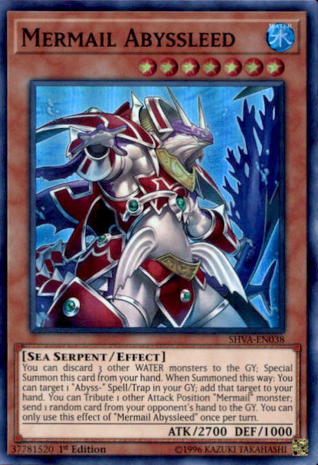 YuGiOh Shadows over Valhalla Single Card Super Rare Mermail Abyssleed ...