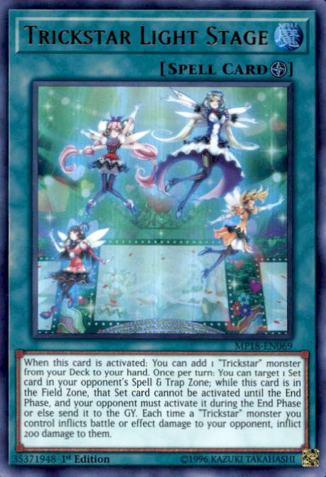 YuGiOh 2018 Mega-Tins Mega Pack Single Card Ultra Rare Trickstar Light ...