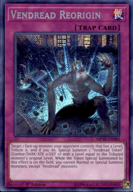 YuGiOh 2018 Mega-Tins Mega Pack Single Card Secret Rare Vendread ...