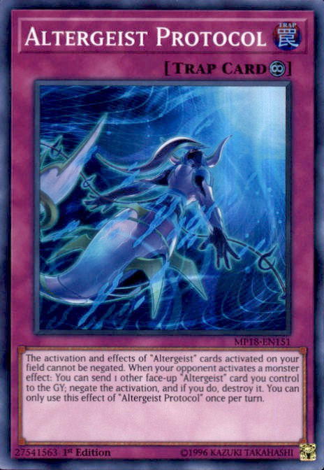 YuGiOh 2018 Mega-Tins Mega Pack Single Card Super Rare Altergeist Protocol MP18-EN151 - ToyWiz