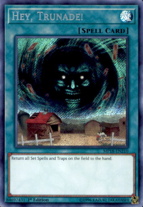 YuGiOh 2018 Mega-Tins Mega Pack Single Card Secret Rare Hey, Trunade ...