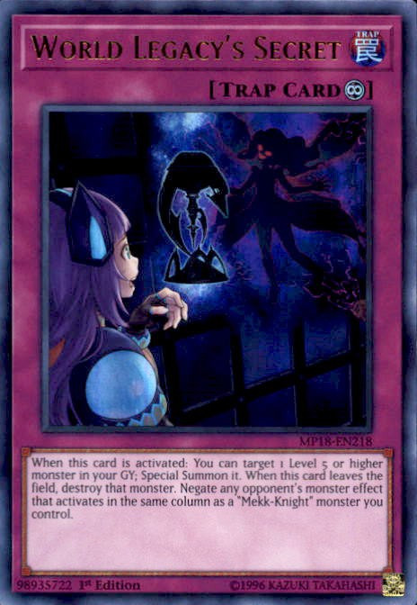 YuGiOh 2018 Mega-Tins Mega Pack Single Card Ultra Rare World Legacys ...
