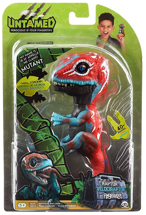 Fingerlings Untamed Dinosaur Mutant the Velociraptor Figure Red Blue ...