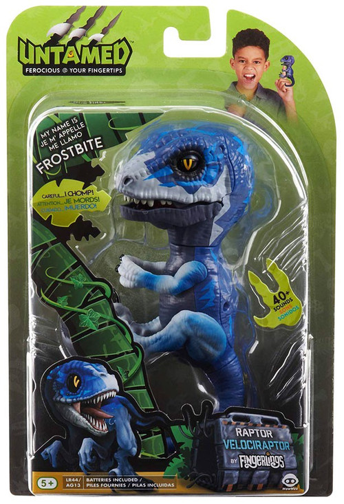 Fingerlings Untamed Dinosaur Frostbite the Velociraptor Figure Blue ...