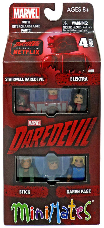 Marvel Daredevil Netflix Minimates Stairwell Daredevil, Elektra, Stick ...