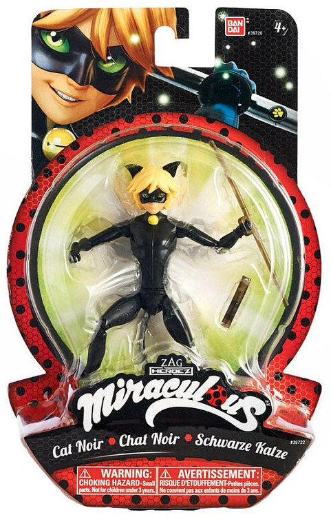 Miraculous Cat Noir 5.5 Action Figure Bandai America - ToyWiz
