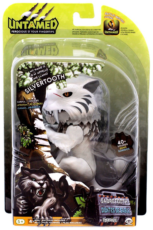 Fingerlings Untamed Sabretooth Silvertooth Figure WowWee - ToyWiz