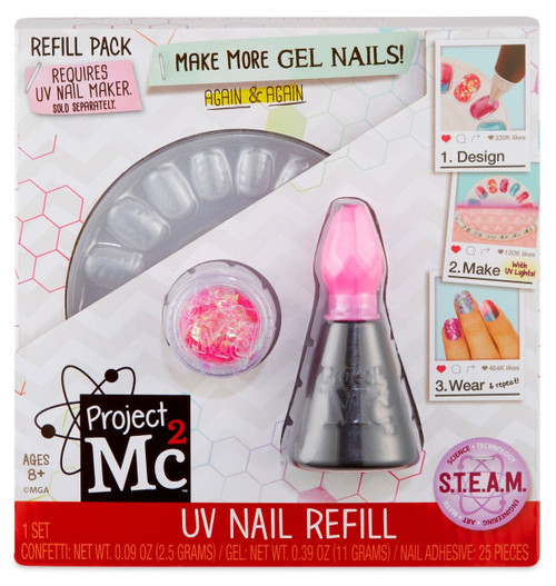 Project MC2 UV Nail Refill Refill Pack Pink MGA Entertainment - ToyWiz