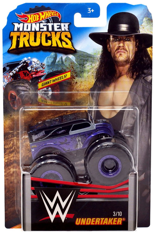 Hot Wheels Monster Trucks WWE Undertaker 164 Diecast Car Mattel Toys ...