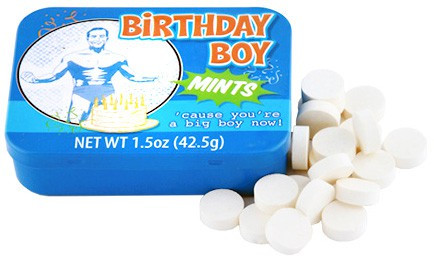 Fun Mints Birthday Boy Mints Candy Tin Boston America - ToyWiz