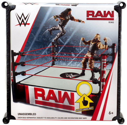 WWE Wrestling RAW Superstar Ring Spring-Loaded Mat Mattel Toys - ToyWiz