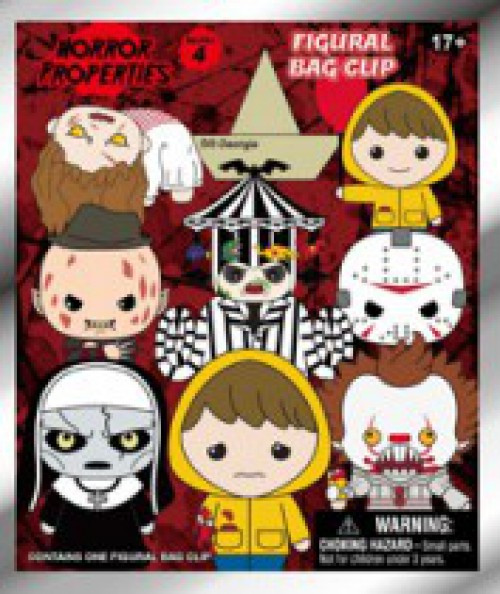 Horror 3D Figural Foam Bag Clip Horror Series 4 Mystery Pack 1 RANDOM ...