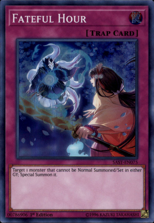 YuGiOh Savage Strike Single Card Super Rare Fateful Hour SAST-EN075 ...