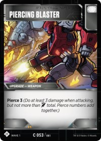 Transformers Trading Card Game Wave 1 Single Card Common Piercing ...