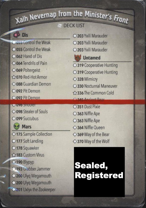 KeyForge Call of the Archons Xalh Nevernap from the Ministers Front ...