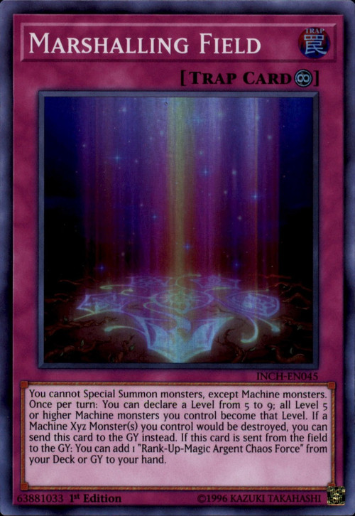 YuGiOh Trading Card Game The Infinity Chasers Single Card Super Rare Marshalling Field INCH ...