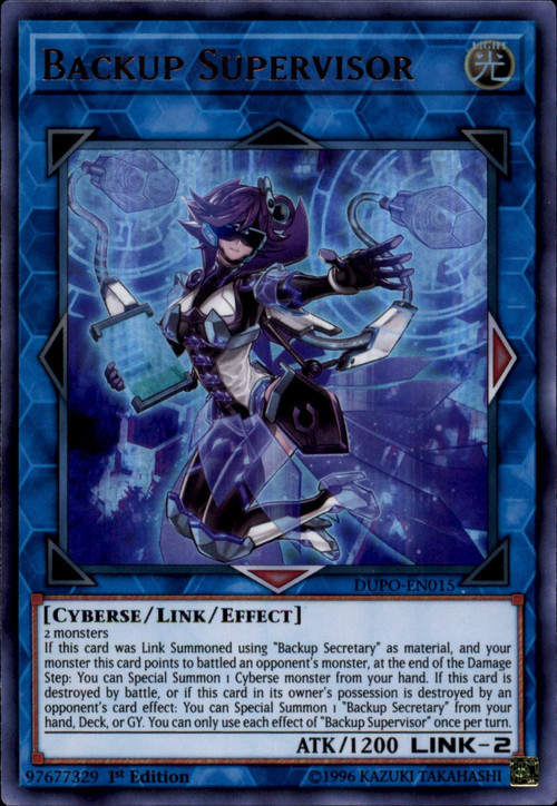 YuGiOh Duel Power Single Card Ultra Rare Backup Supervisor DUPO-EN015 ...