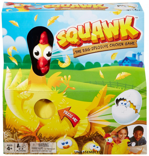 Squawk Squawk The Egg-Splosive Chicken Game Mattel Games - ToyWiz