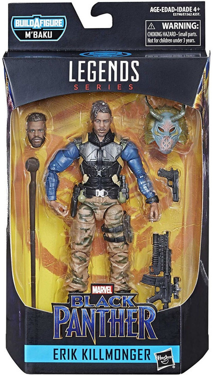Marvel Black Panther Marvel Legends MBaku Series Erik Killmonger 6 Action Figure Military Damaged Package Hasbro ToyWiz