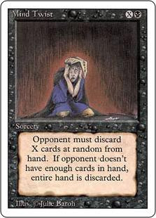 Magic The Gathering Revised Single Card Rare Mind Twist Slightly Played ...