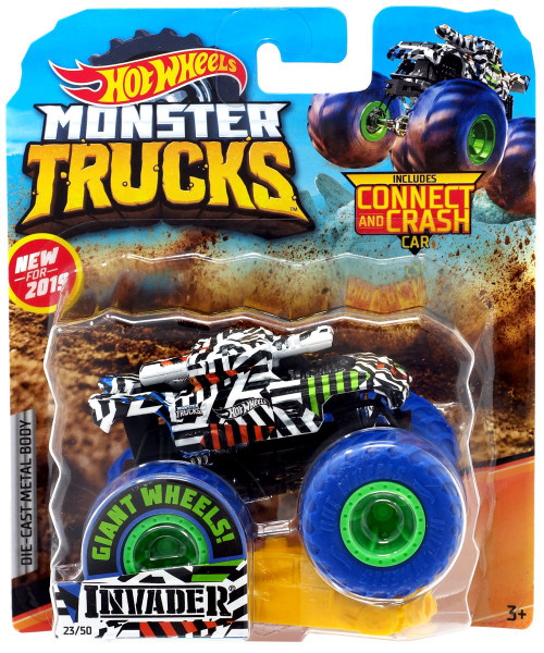 Hot Wheels Monster Trucks Invader 164 Diecast Car Mattel Toys - ToyWiz