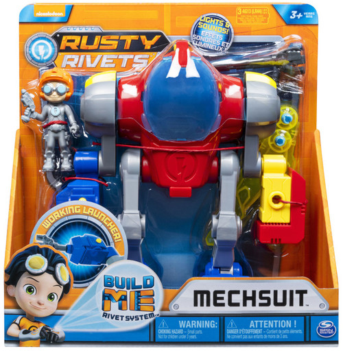 Nickelodeon Rusty Rivets Build Me Rivet System Mechsuit Figure Spin ...