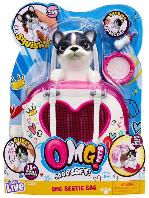 Little Live Pets OMG Pets OMG Bestie Bag Electronic Pet Moose Toys - ToyWiz
