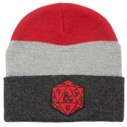 Dungeons Dragons DD D20 Marled Stripe Beanie Bioworld - ToyWiz