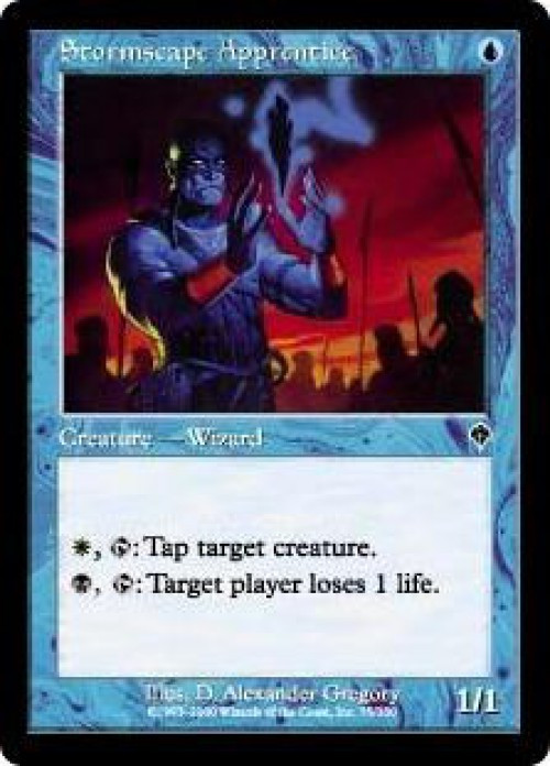 Magic The Gathering Invasion Single Card Common Stormscape Apprentice 75 Foil - ToyWiz