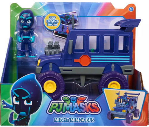 Disney Junior PJ Masks Night Ninja Bus Vehicle Figure Just Play - ToyWiz