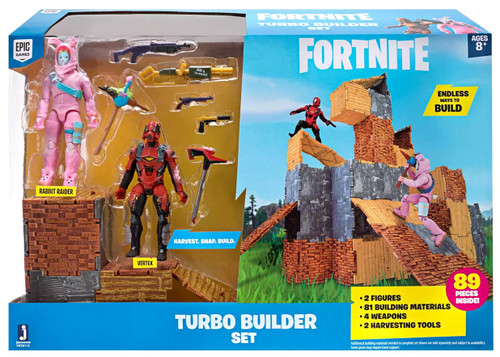 Fortnite Series 2 Turbo Builder Set 4 Action Figure Playset Rabbit Raider Vertex Jazwares ToyWiz