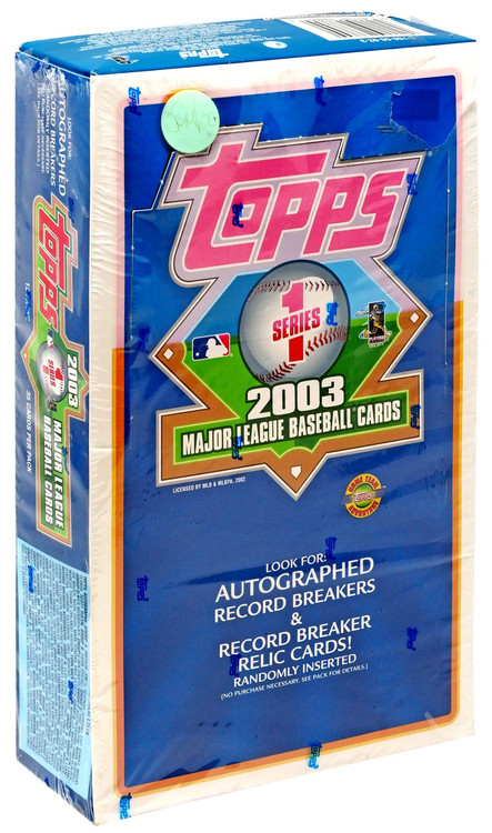 MLB Topps 2003 Topps Baseball Series 1 Trading Card JUMBO Box 12 Packs ...