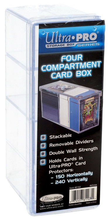 Ultra Pro Card Supplies Four Compartment Card Box - ToyWiz