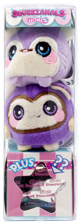 Squeezamals Joey Fox, Misty Monkey Mystery Micro Plush 3-Pack Beverly ...