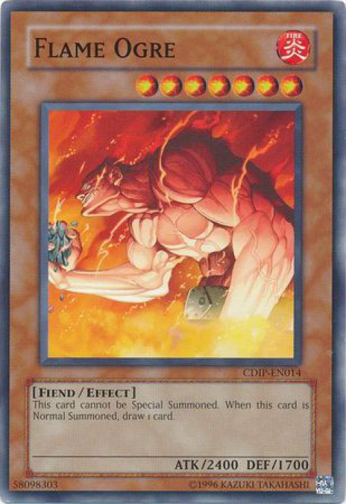 YuGiOh GX Trading Card Game Cyberdark Impact Single Card Common Flame Ogre CDIP-EN014 - ToyWiz