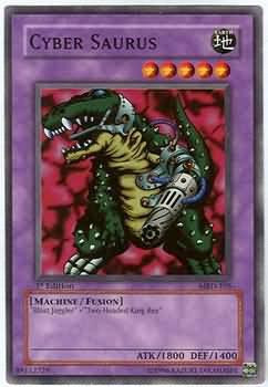 YuGiOh Metal Raiders Single Card Common Cyber Saurus MRD-105 - ToyWiz