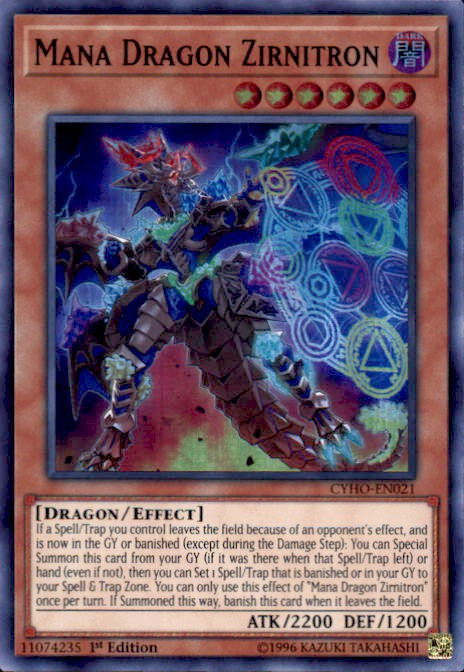 YuGiOh Cybernetic Horizon Single Card Super Rare Mana Dragon Zirnitron ...