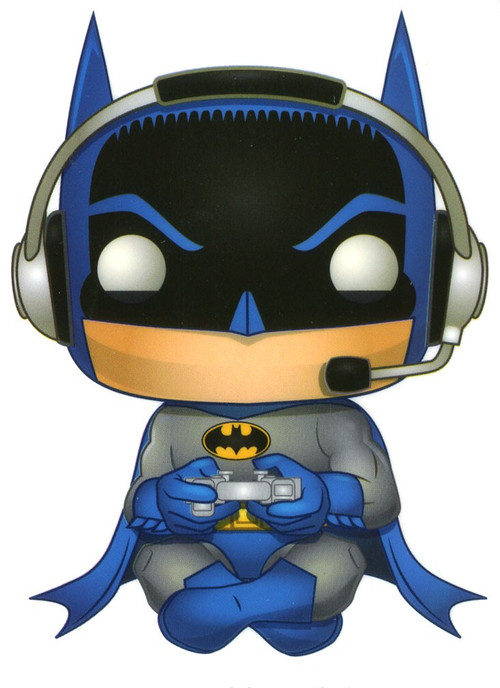 Funko DC Batman 80th Batman Exclusive 3.25 Sticker Gamer, Sitting - ToyWiz
