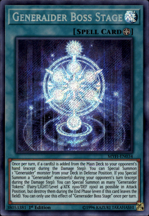 YuGiOh Mystic Fighters Single Card Secret Rare Generaider Boss Stage ...