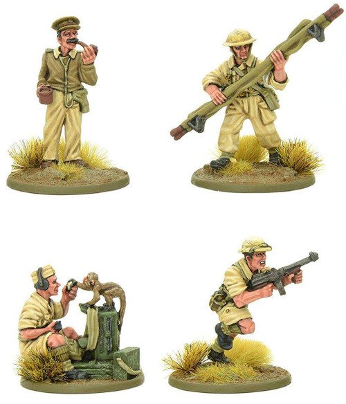 Bolt Action WWII Wargame Allies British 8th Army HQ Miniatures Warlord ...